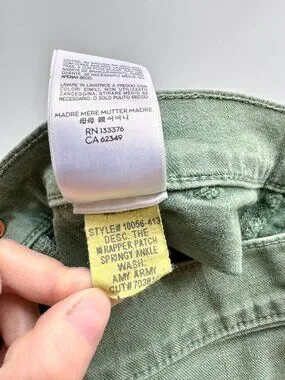 MOTHER | Jeans | Mother The Wrapper Patch Springy Ankle Army Green ...
